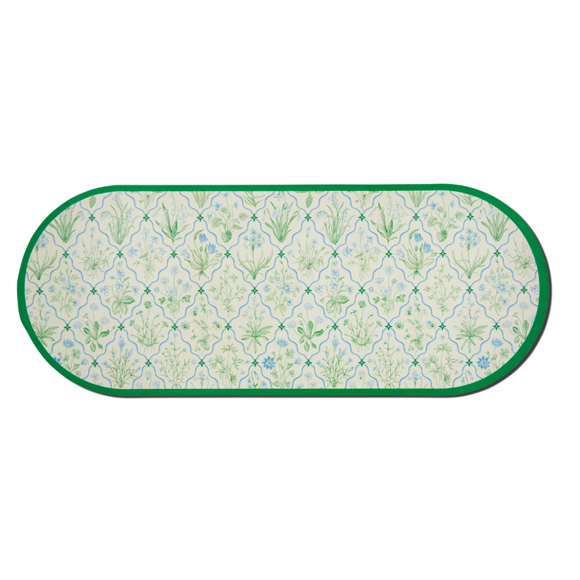 Blue Floral Kitchen Floor Mat I Stylish Comfort and Durable Design ...