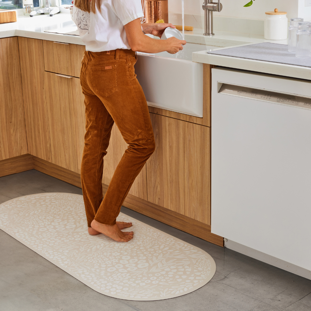 Leopard Floral Kitchen Floor Mat - Bold, Non-Slip, Easy-to-Clean ...